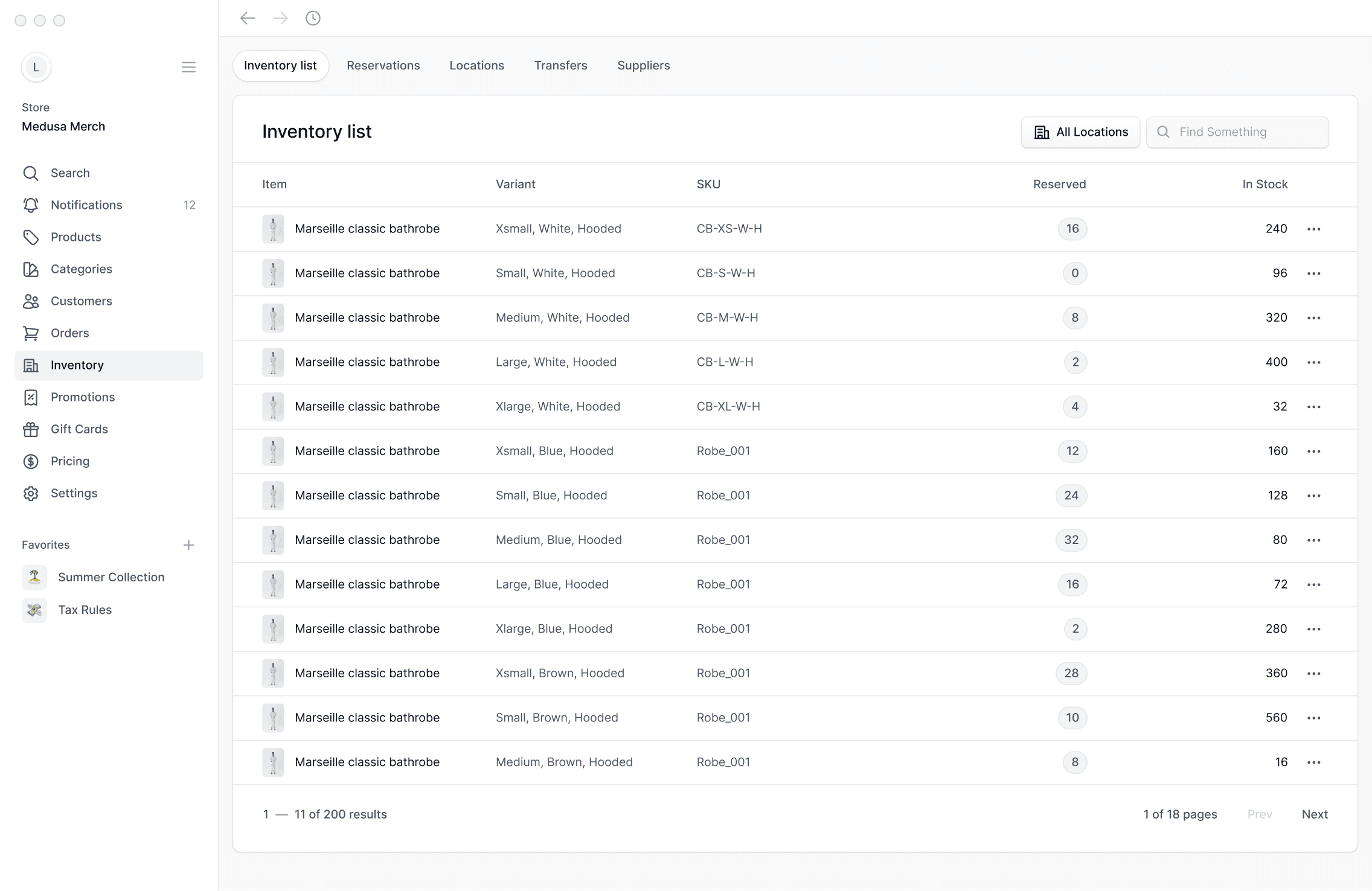 Medusa - Inventory Module