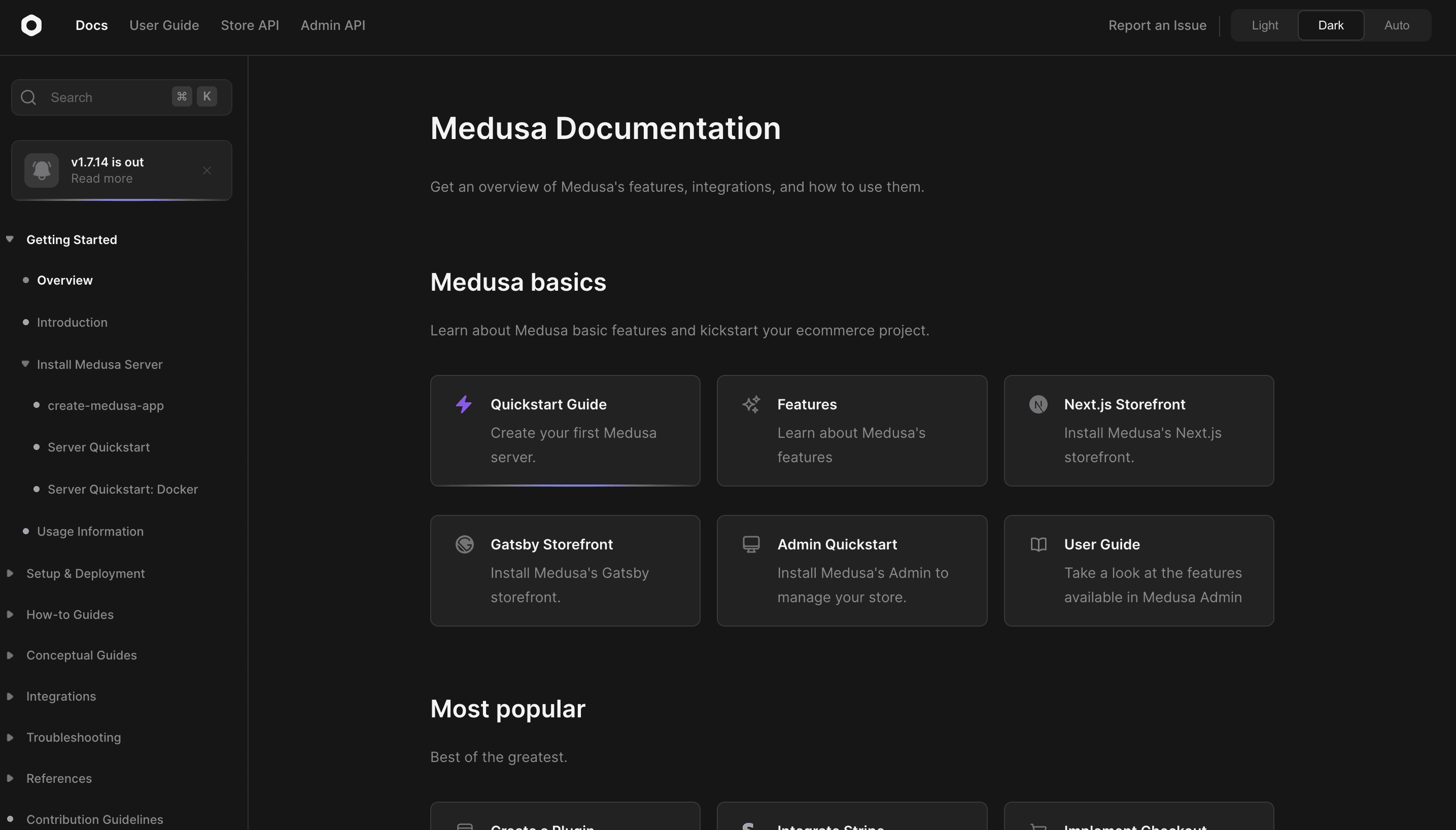 Medusa - Announcing Medusa’s New Documentation
