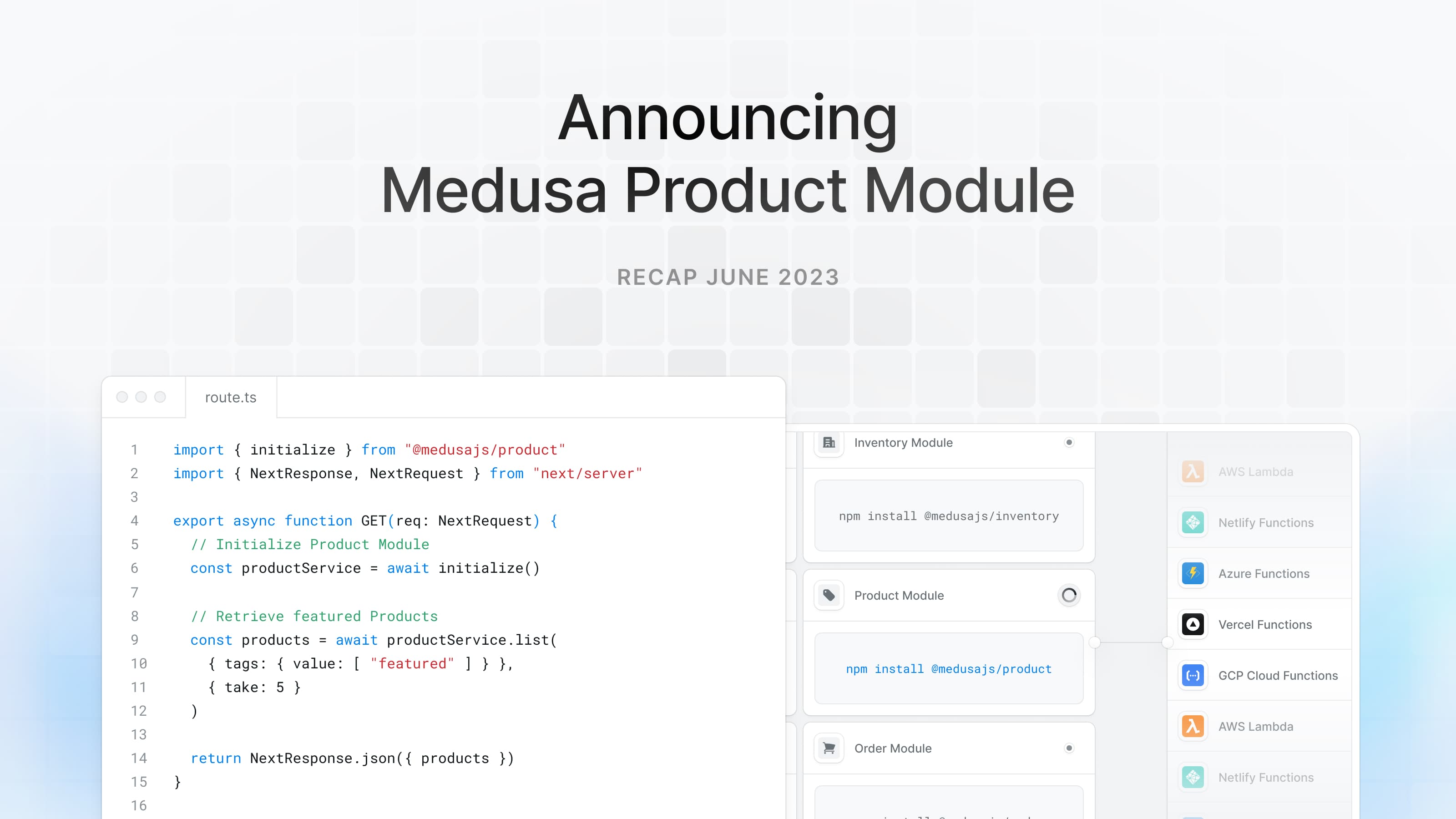 Medusa - Announcing Product Module
