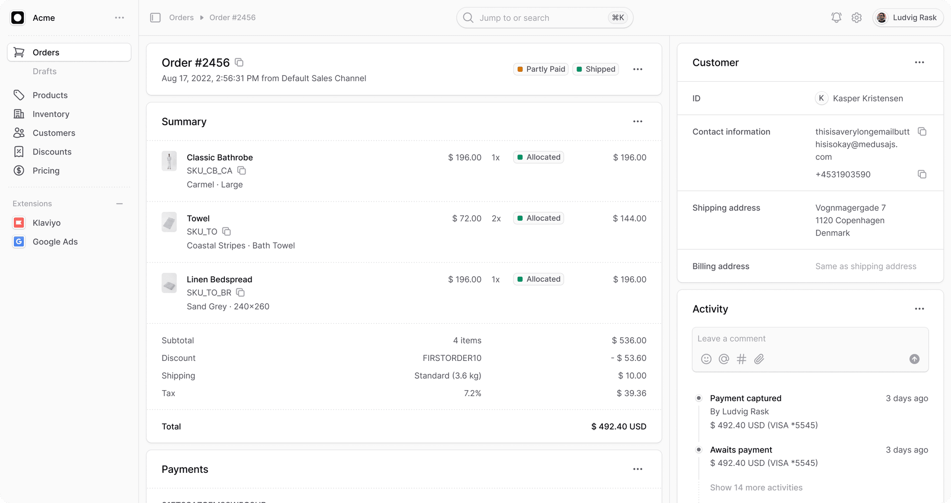 Medusa - Building blocks for digital commerce